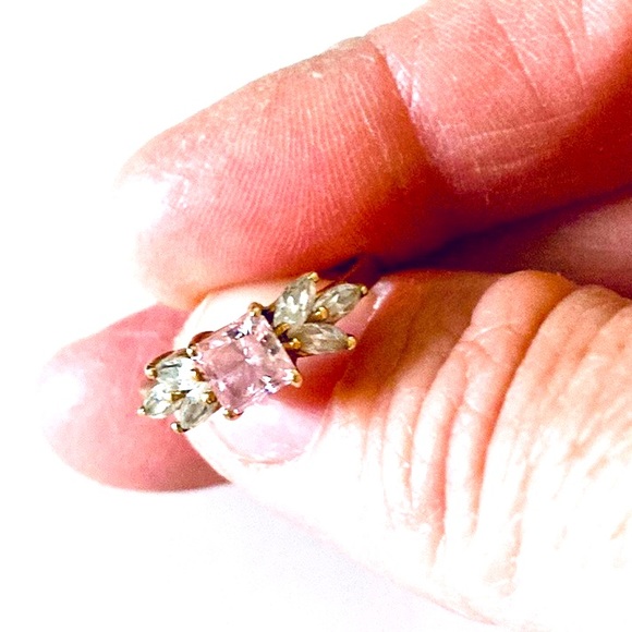 Vintage | Jewelry | Vintage Gold Pink Ice Ring Y2k Jewelry | Poshmark